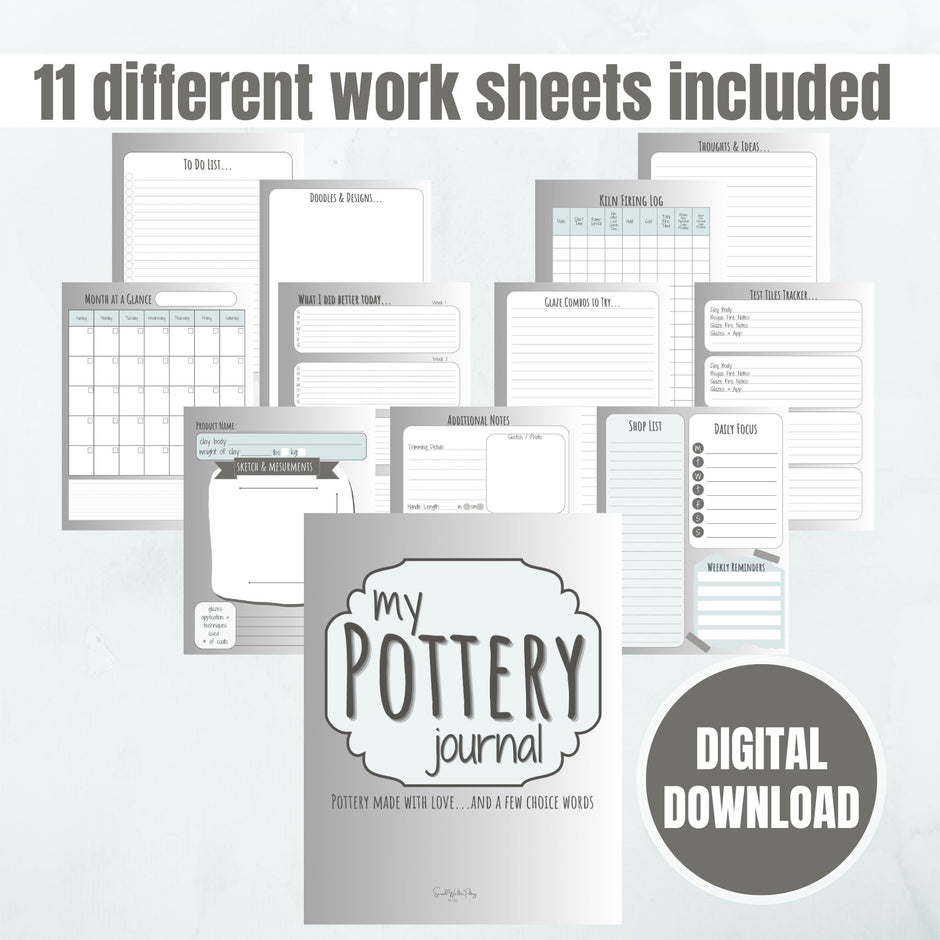My Pottery Journal / Logbook - Kiln Log - Glaze Tracker - Designs ...