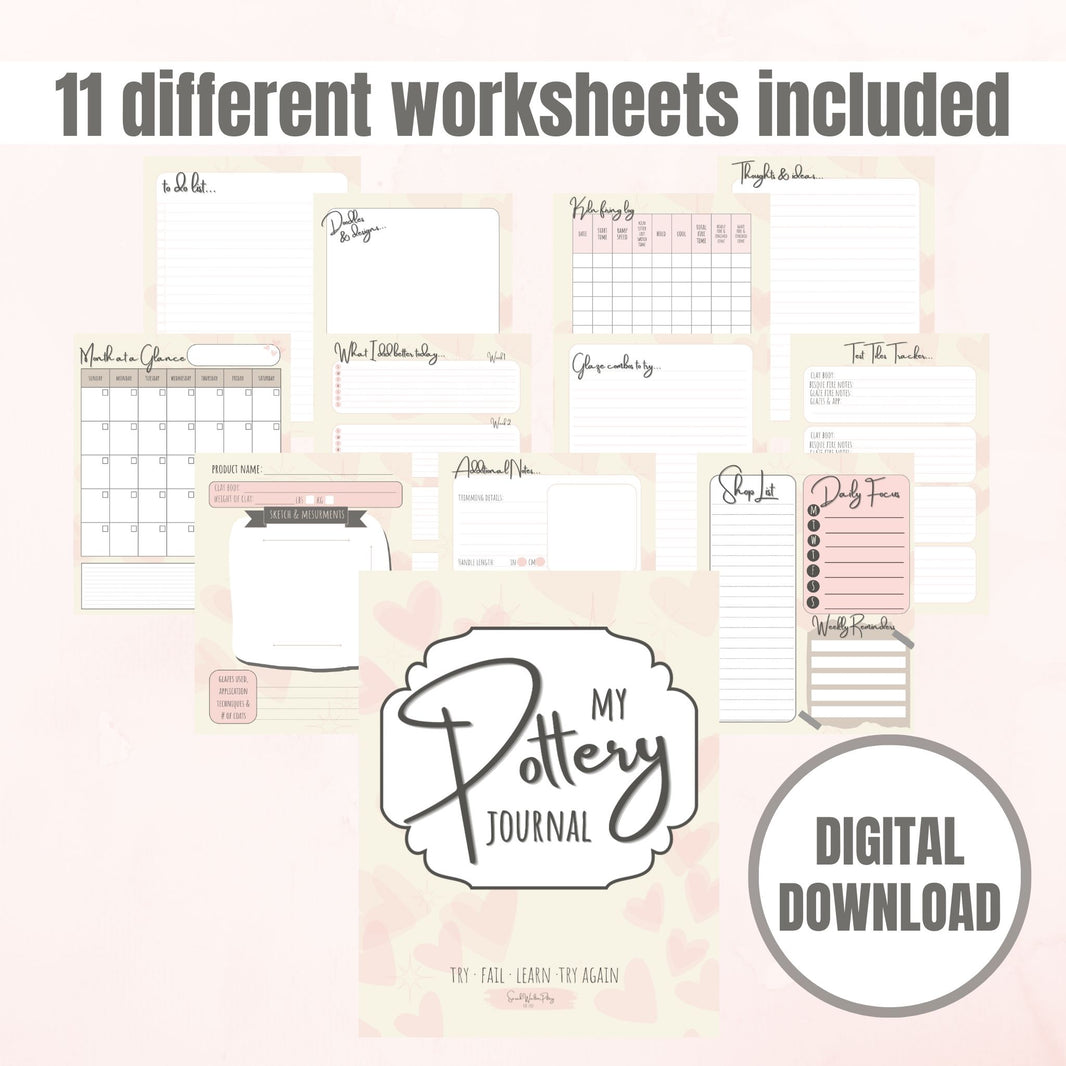 My Pottery Journal / Logbook - Kiln Log - Glaze Tracker - Designs ...